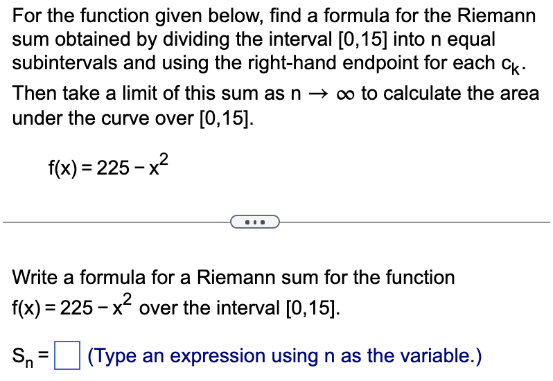 Solved For the function given below, find a formula for the | Chegg.com