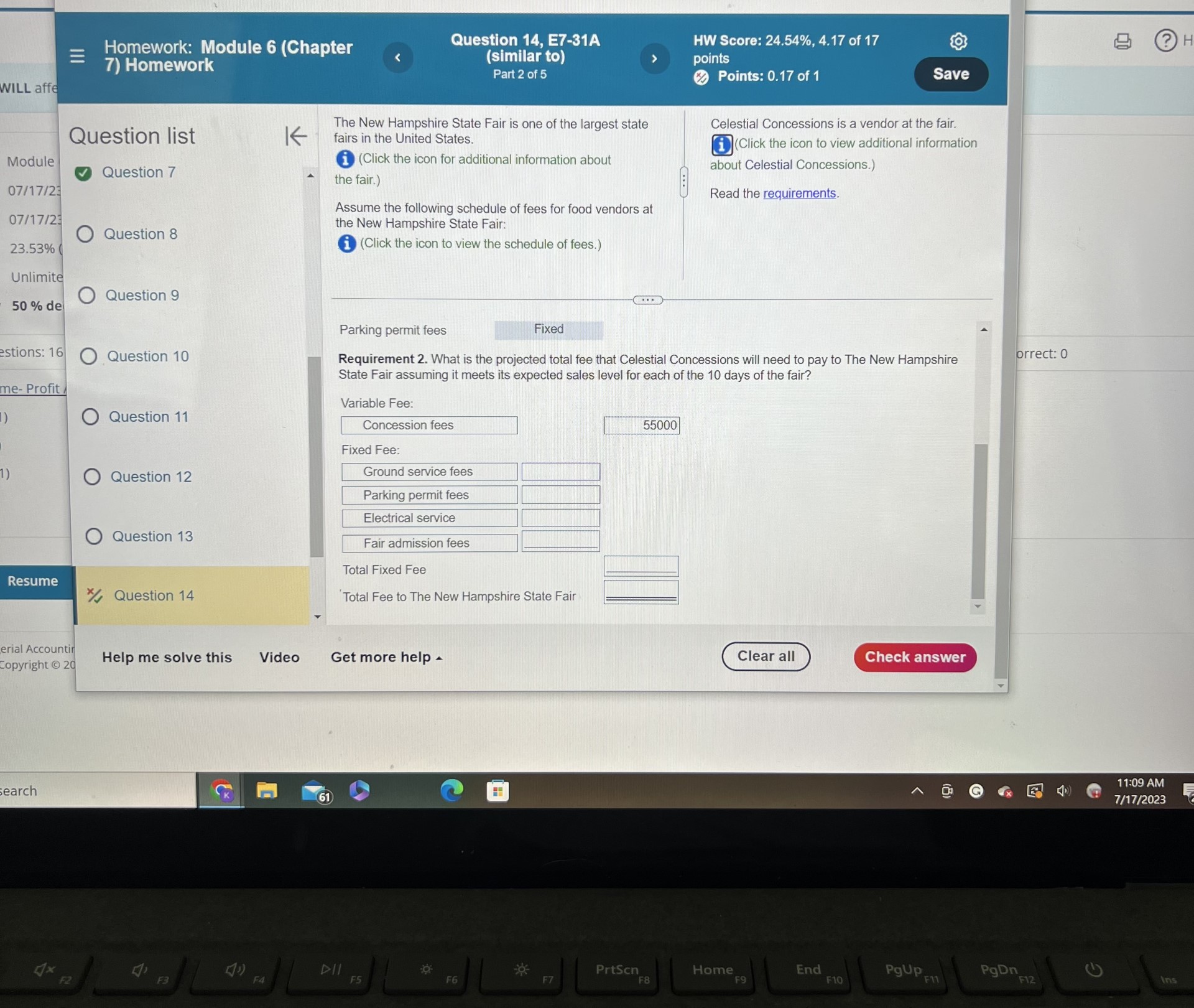 ≡ Homework Module 6 Chapter 7 Homework Question