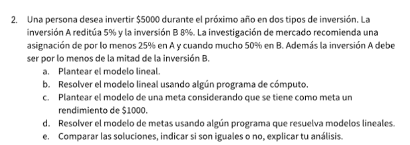 Solved 2 Una Persona Desea Invertir 5000 Durante El
