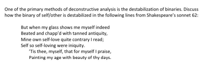 One of the primary methods of deconstructive analysis | Chegg.com