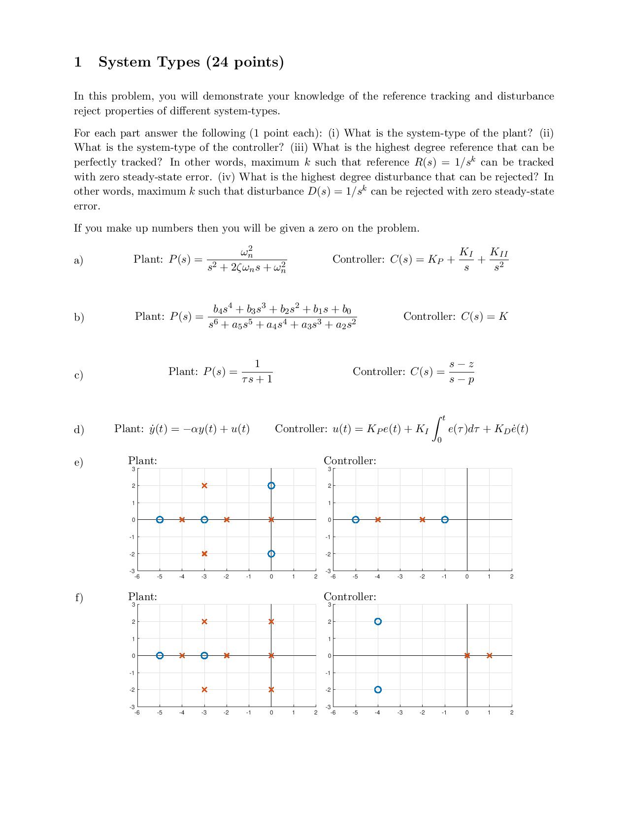 1 ﻿System Types (24 ﻿points)In ﻿this problem, you | Chegg.com