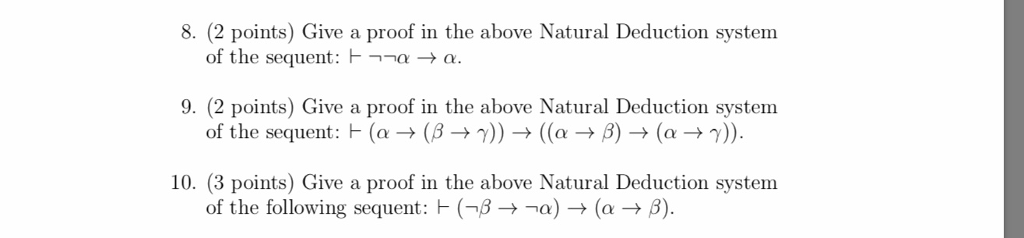 Solved 8. (2 points) Give a proof in the above Natural | Chegg.com