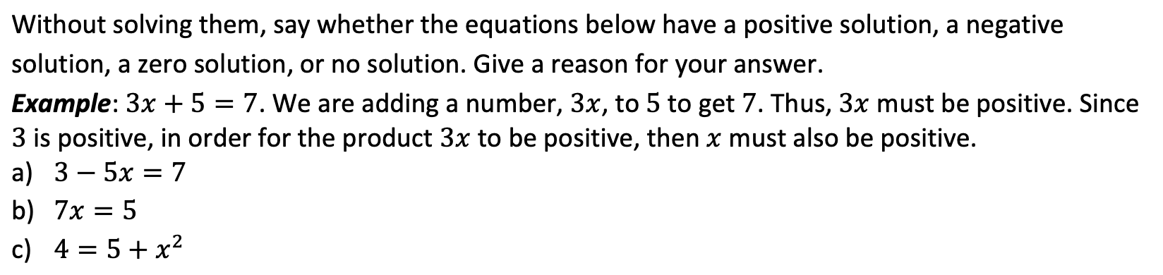 Solved Without solving them, say whether the equations below | Chegg.com