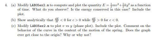 4. (A) Modify LABO5ex2.m to compute and plot the | Chegg.com