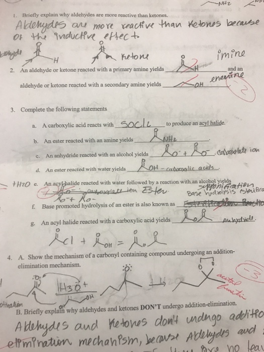 Solved Briefly explain why aldehydes are more reactive than | Chegg.com