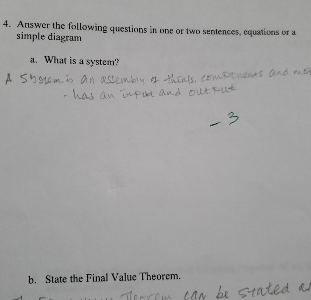 Solved 4. Answer the following questions in one or two | Chegg.com