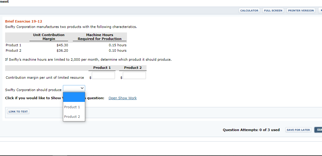 Solved ment CALCULATOR FULL SCREEN PRINTER VERSION Brief | Chegg.com