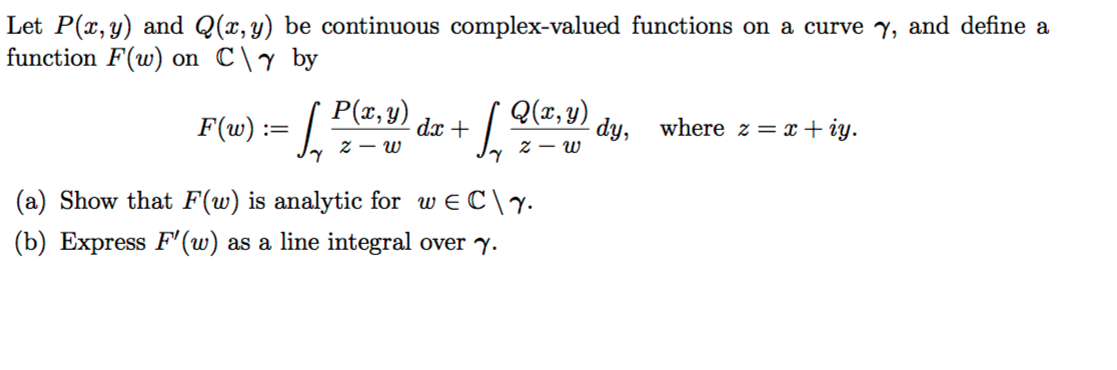 Solved Let P(x,y) and Q(x,y) be continuous complex-valued | Chegg.com