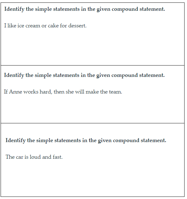 Solved Identify the simple statements in the given compound | Chegg.com
