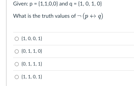 Solved What is logically equivalent to ¬(p∧q) (q∨p) q T F | Chegg.com