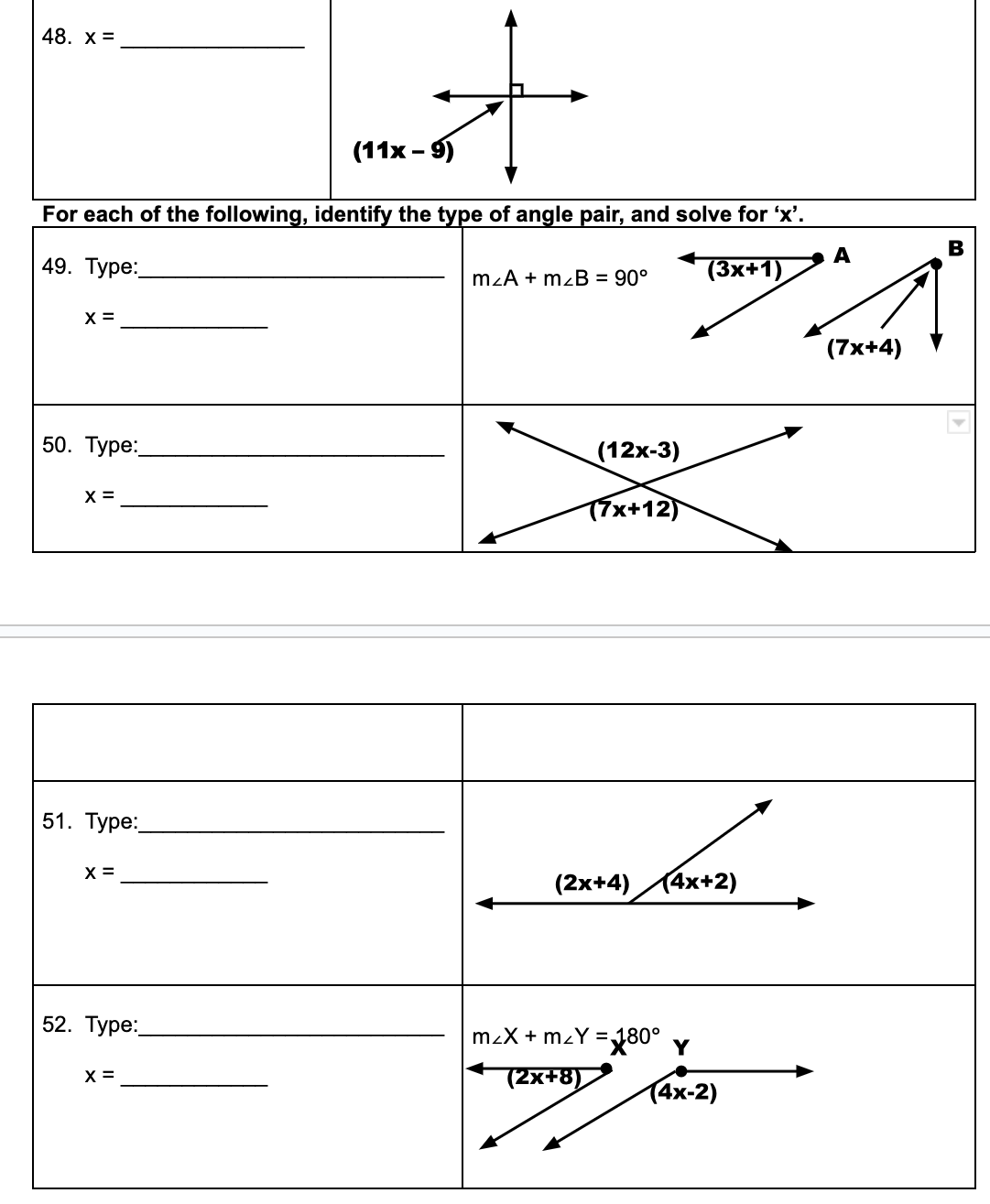 Solved 48. x= | Chegg.com
