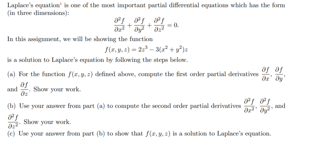 Solved მე-2 Laplace's equation' is one of the most important | Chegg.com
