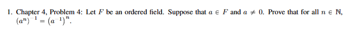 Solved Chapter 4, Problem 4: Let F be an ordered field. | Chegg.com
