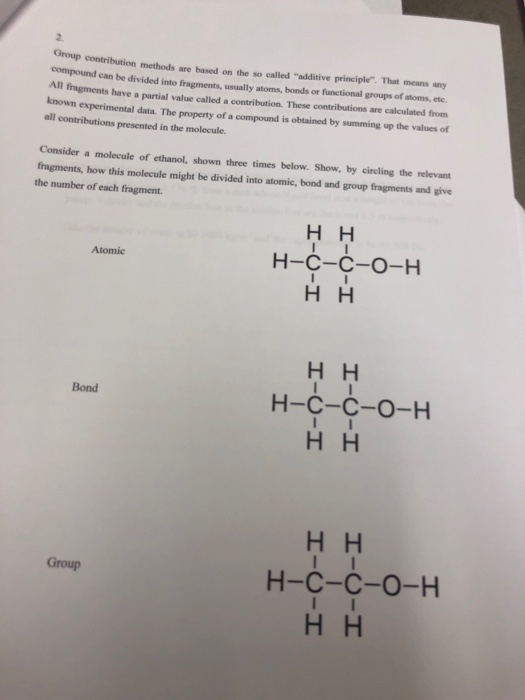 Solved 2. Group contribution methods are based on the so | Chegg.com