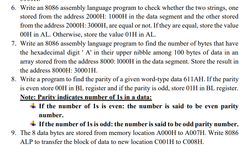 Solved Write A Program Code In Asm Not Masm For The 