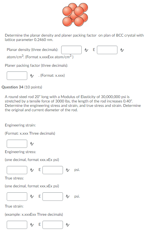 Solved Determine the planar density and planer packing | Chegg.com