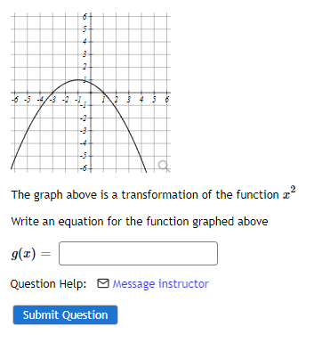 Solved The graph above is a transformation of the function | Chegg.com