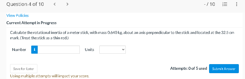 Solved Calculate the rotational inertia of a meter stick, | Chegg.com