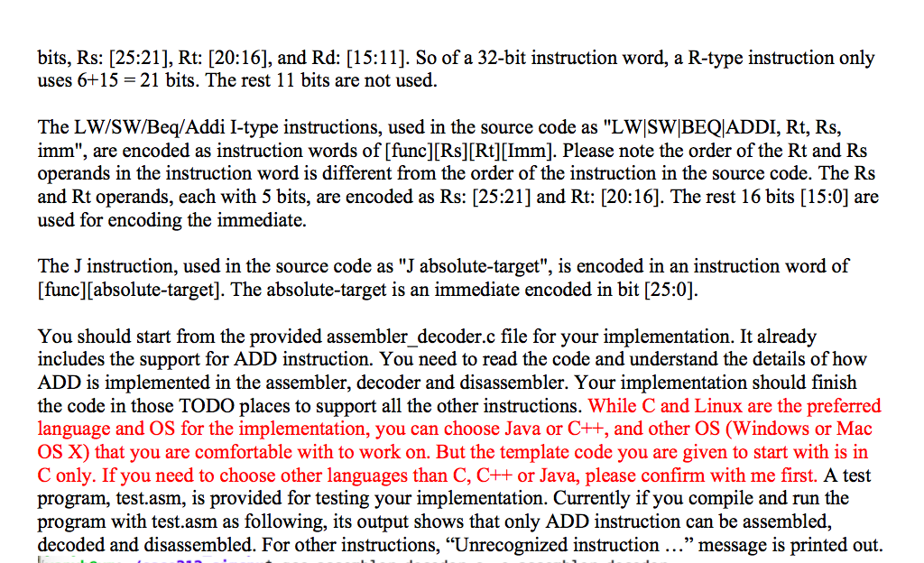 A CPU Simulator In this project, you will write a | Chegg.com