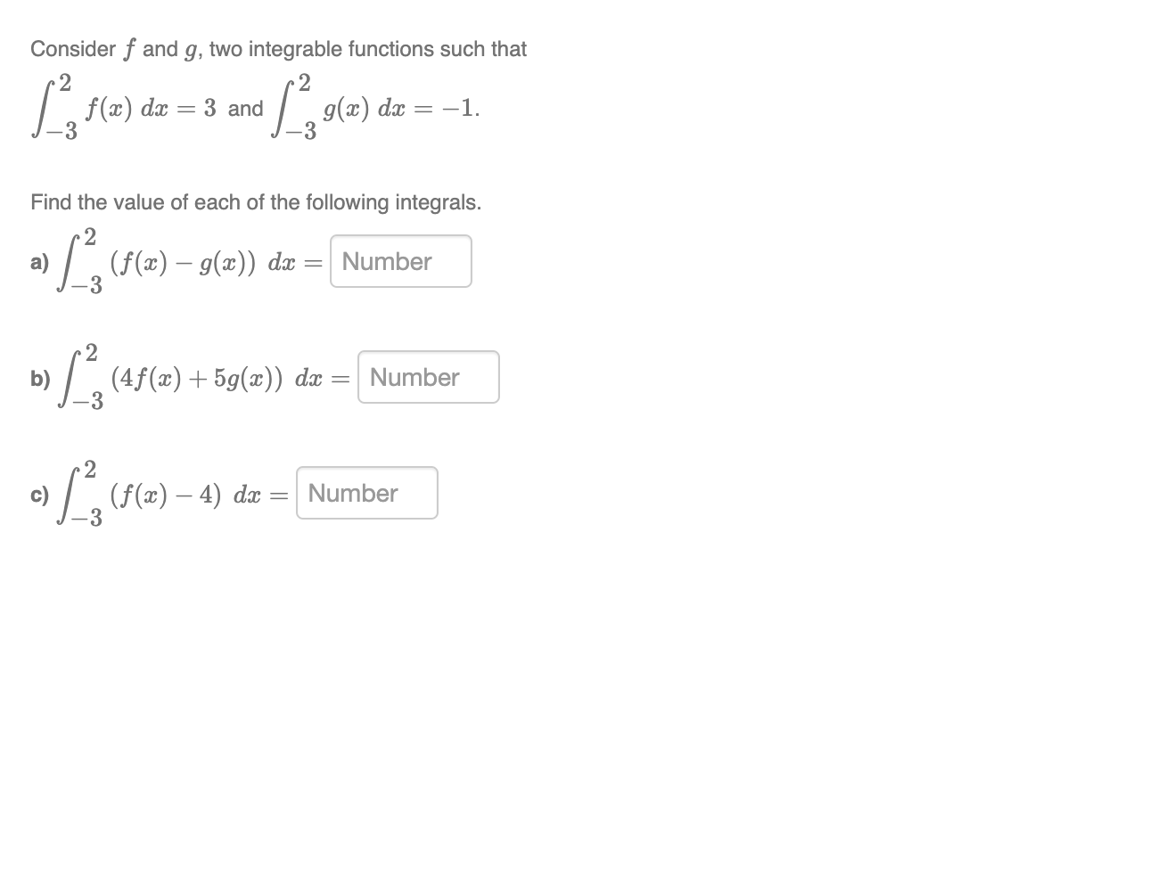 Solved Consider f and g, two integrable functions such that | Chegg.com