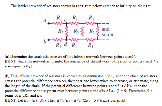 Solved The ladder network of resistors shown in the figure | Chegg.com