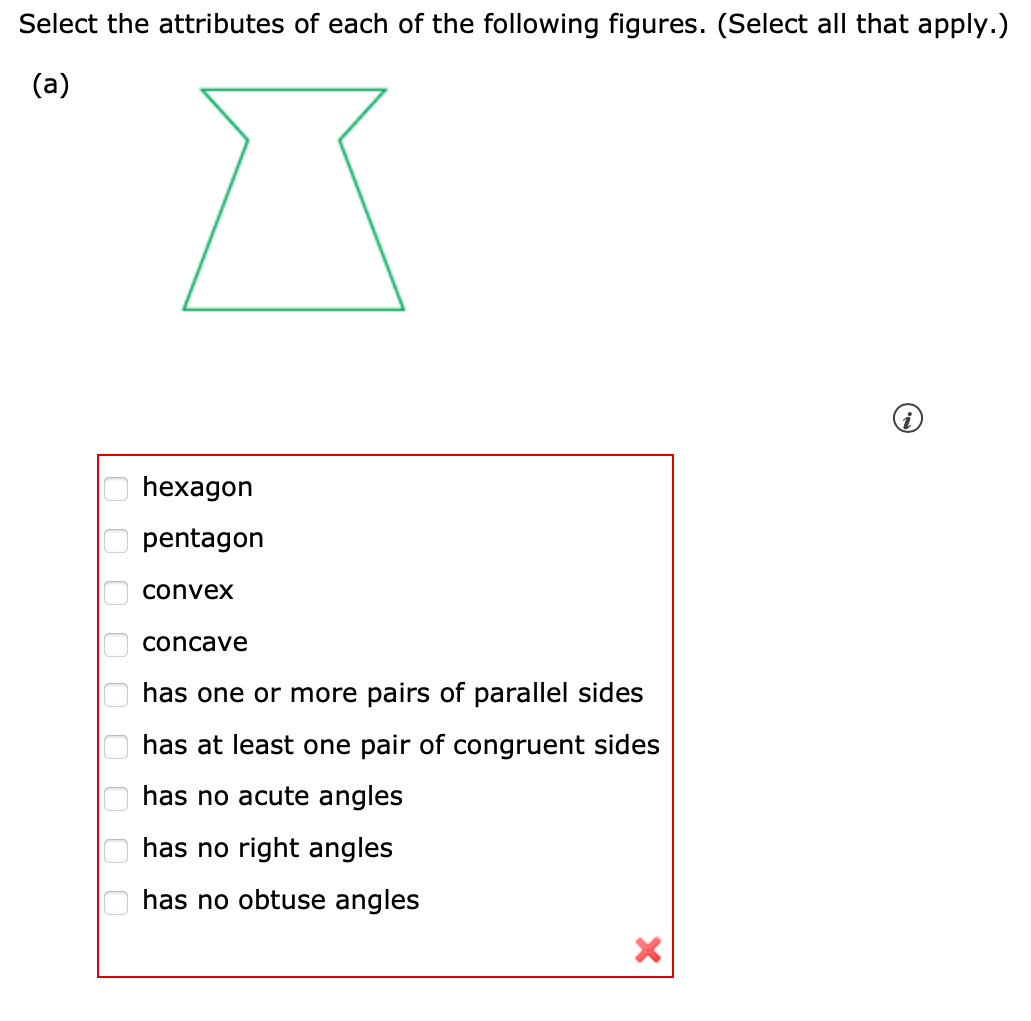 Solved Select the attributes of each of the following | Chegg.com