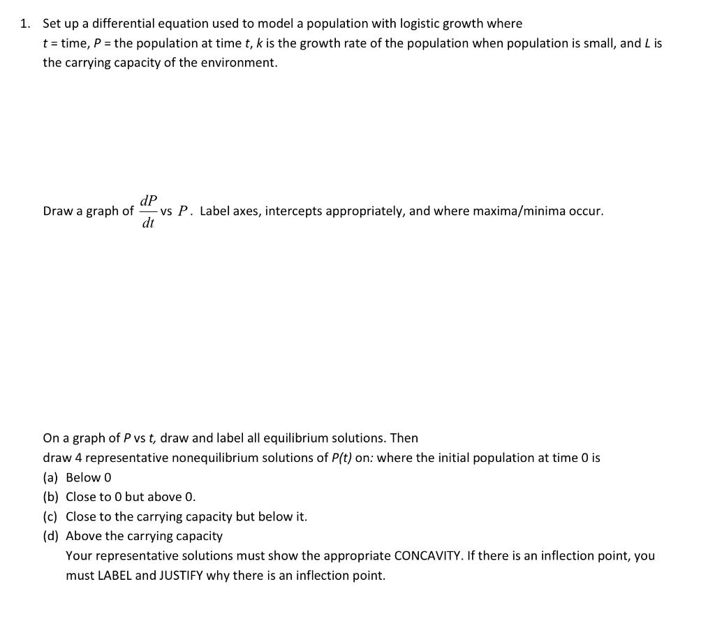 Solved Set up a differential equation used to model a | Chegg.com