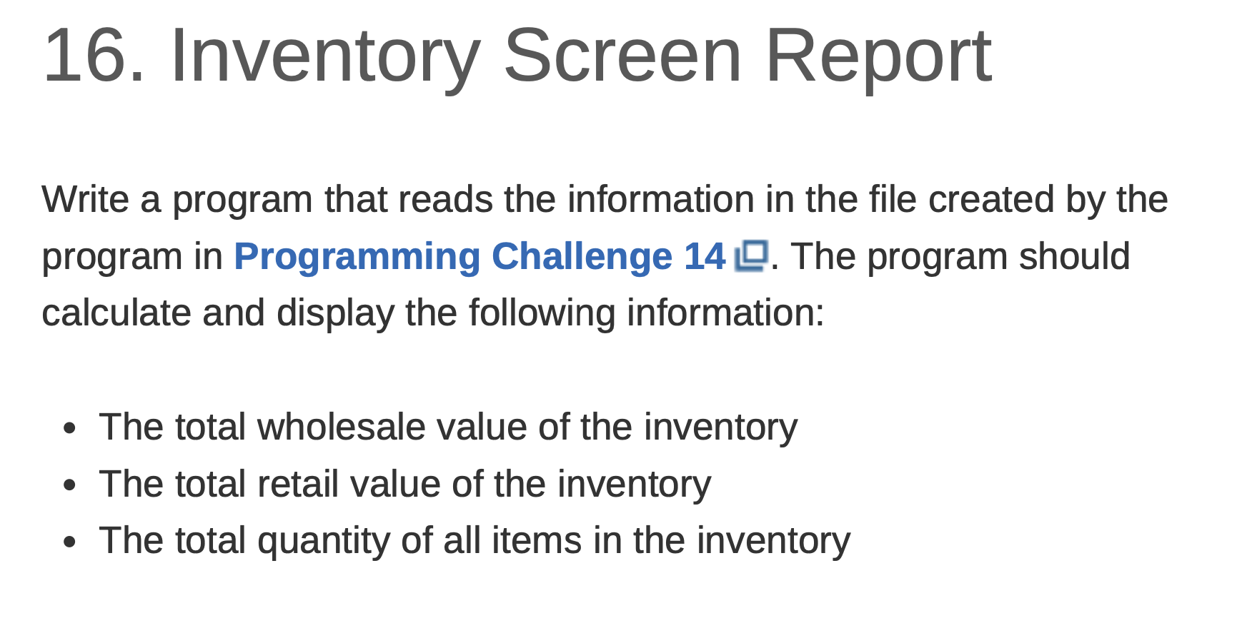 Solved Write a program that reads the information in the | Chegg.com