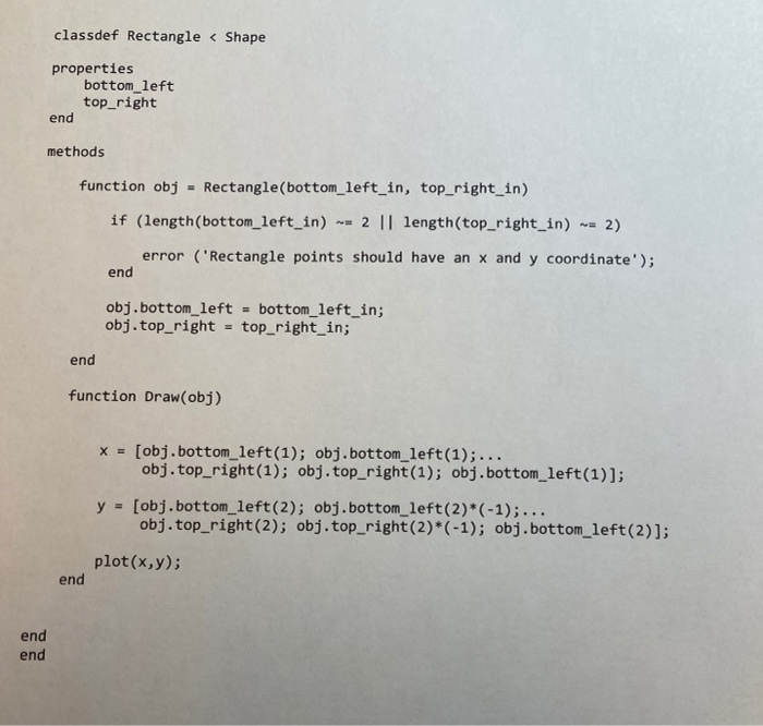 Use your Rectangle class to develop a repeating image | Chegg.com