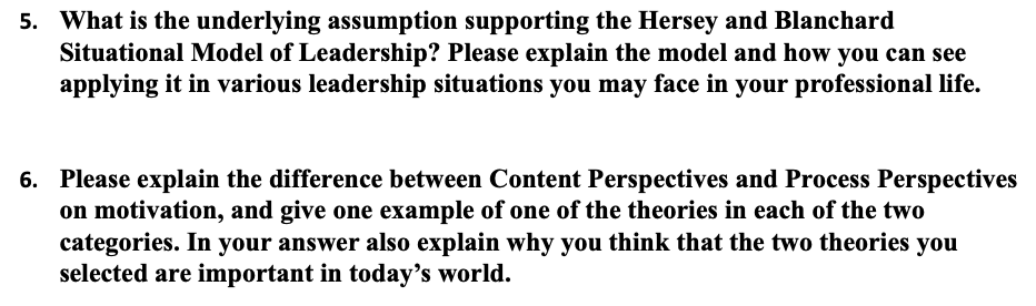 Solved 5. What is the underlying assumption supporting the | Chegg.com
