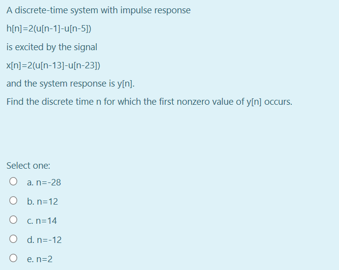 Solved A discrete-time system with impulse response | Chegg.com