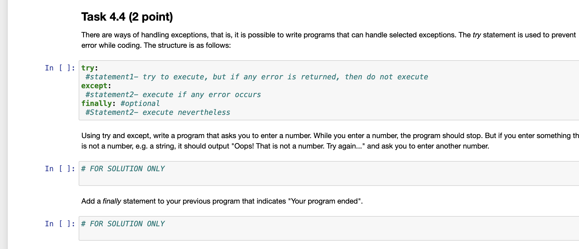 Solved Task 4.4 (2 point) There are ways of handling | Chegg.com