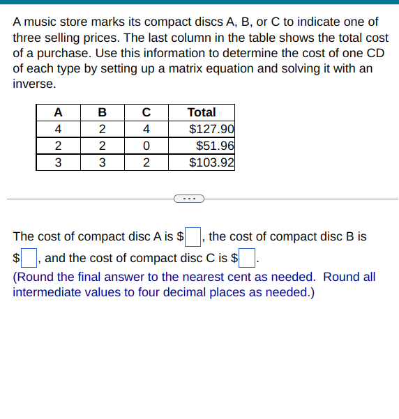 Solved A music store marks its compact discsA,B, or C to | Chegg.com