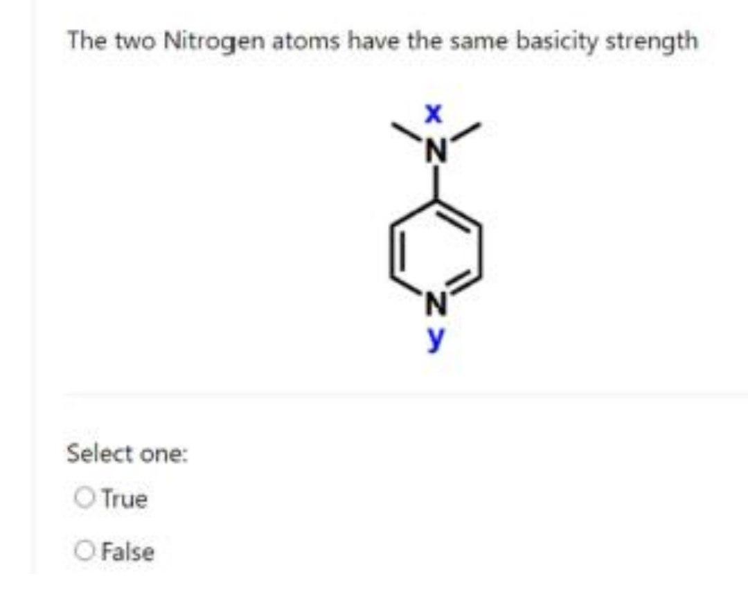 Solved The two Nitrogen atoms have the same basicity | Chegg.com