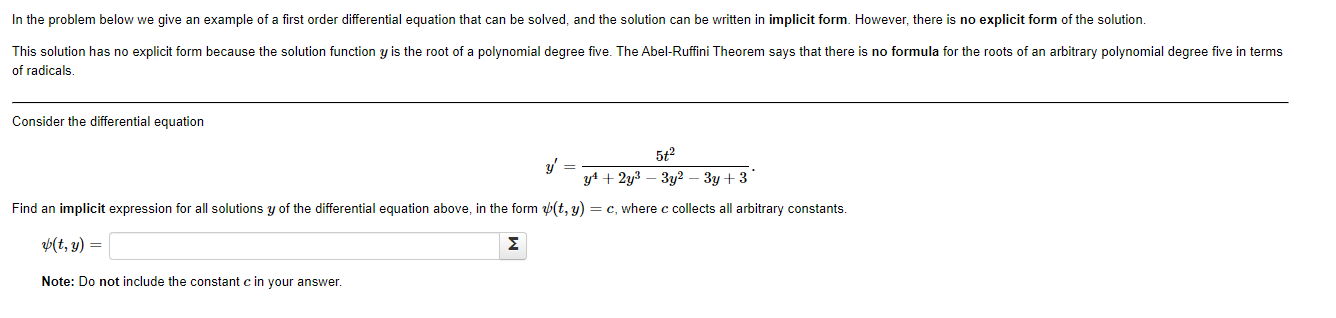 Solved In the problem below we give an example of a first | Chegg.com