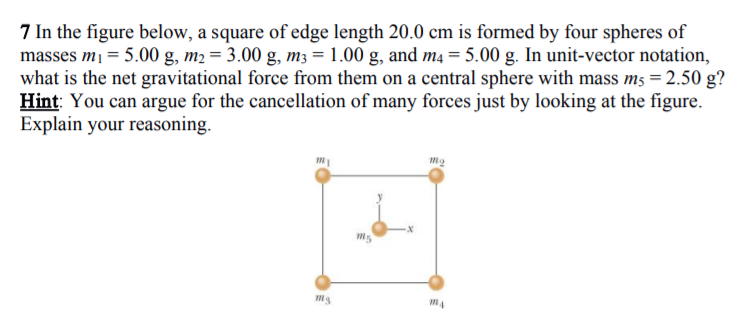 Solved 7 In the figure below, a square of edge length 20.0 | Chegg.com