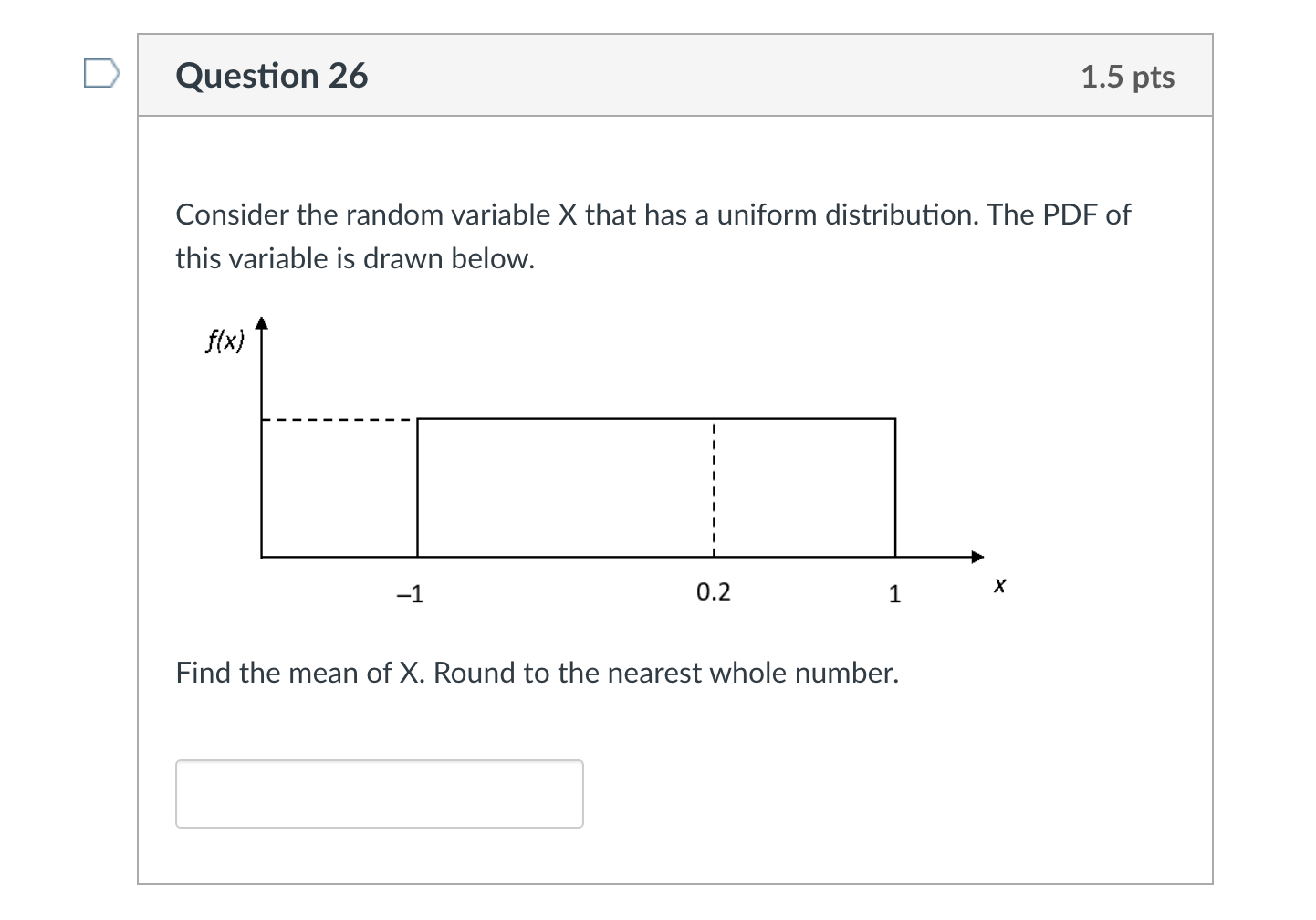 Solved Question 26 1.5 pts a Consider the random variable X | Chegg.com