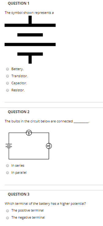Solved Question 1: The symbol shown represents a? Question | Chegg.com