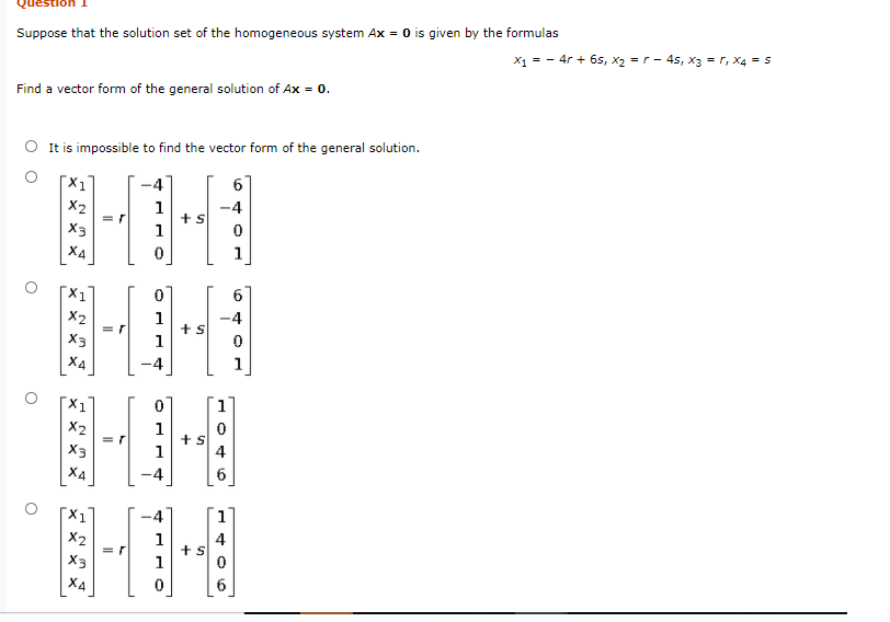 Solved Suppose that the solution set of the homogeneous | Chegg.com