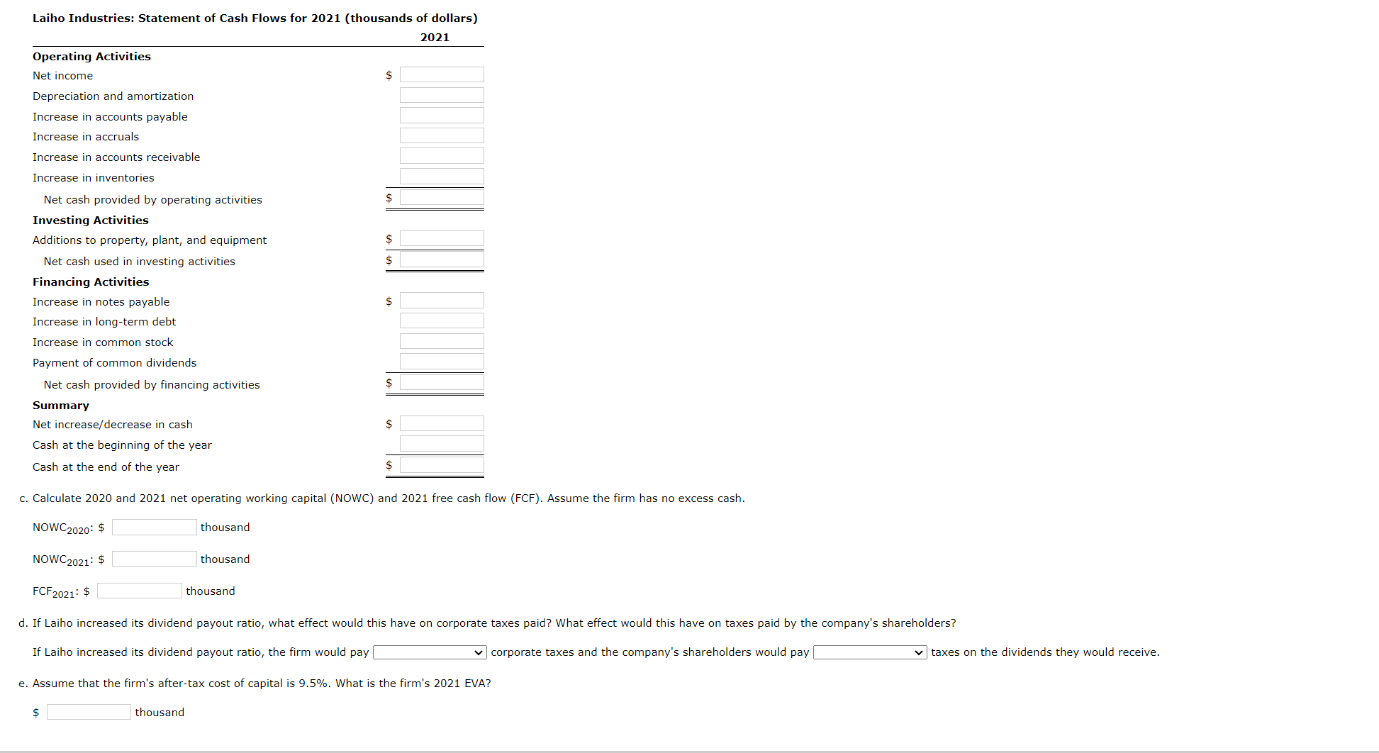 Solved unload spreadsheet Financial Statements, Cash Flow, | Chegg.com