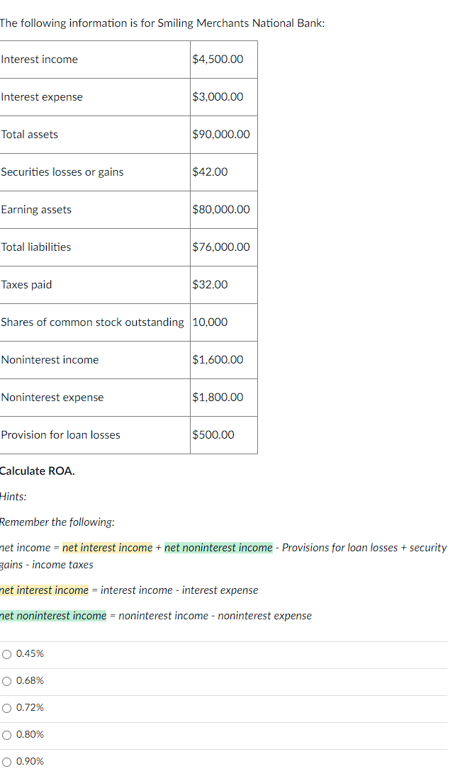Solved The following information is for Smiling Merchants | Chegg.com