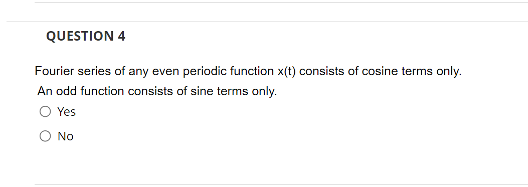 Solved Fourier series of any even periodic function x(t) | Chegg.com