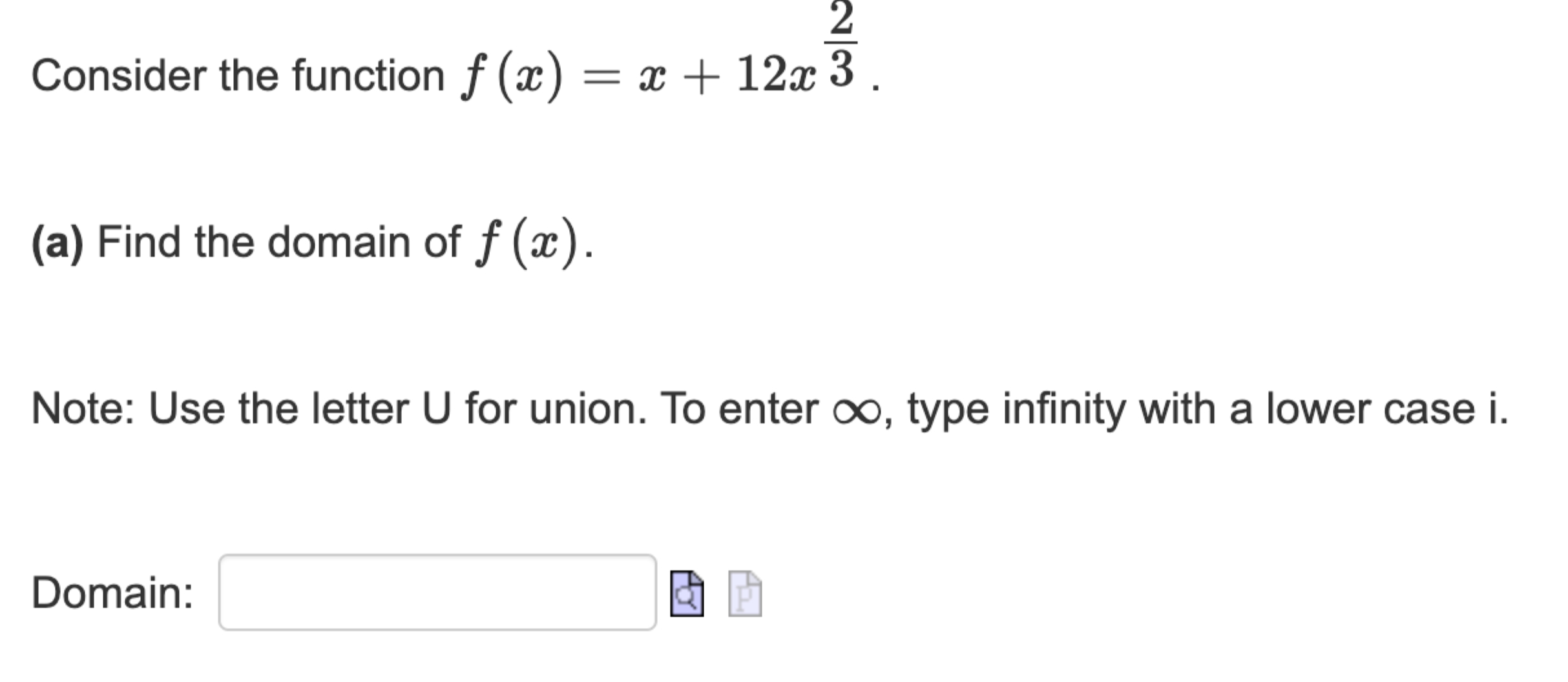 Solved Consider the function f(x)=x+12x23.(a) ﻿Find the | Chegg.com