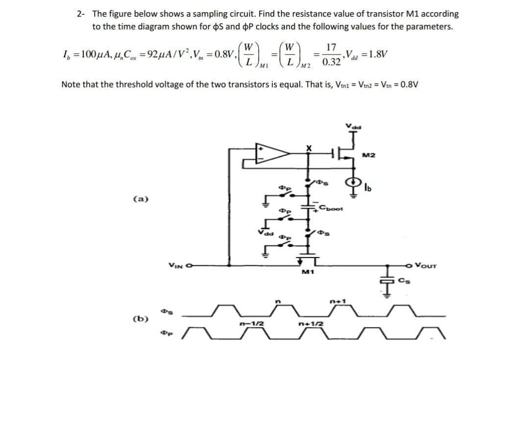 2- The figure below shows a sampling circuit. Find | Chegg.com