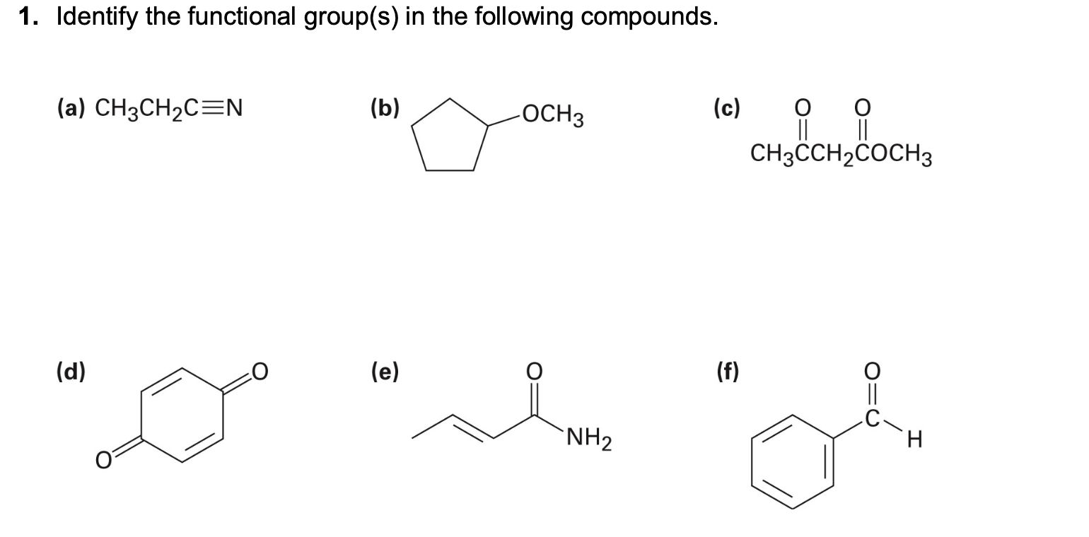 Solved (a) CH3CH2C≡N (b) (d) (e) | Chegg.com