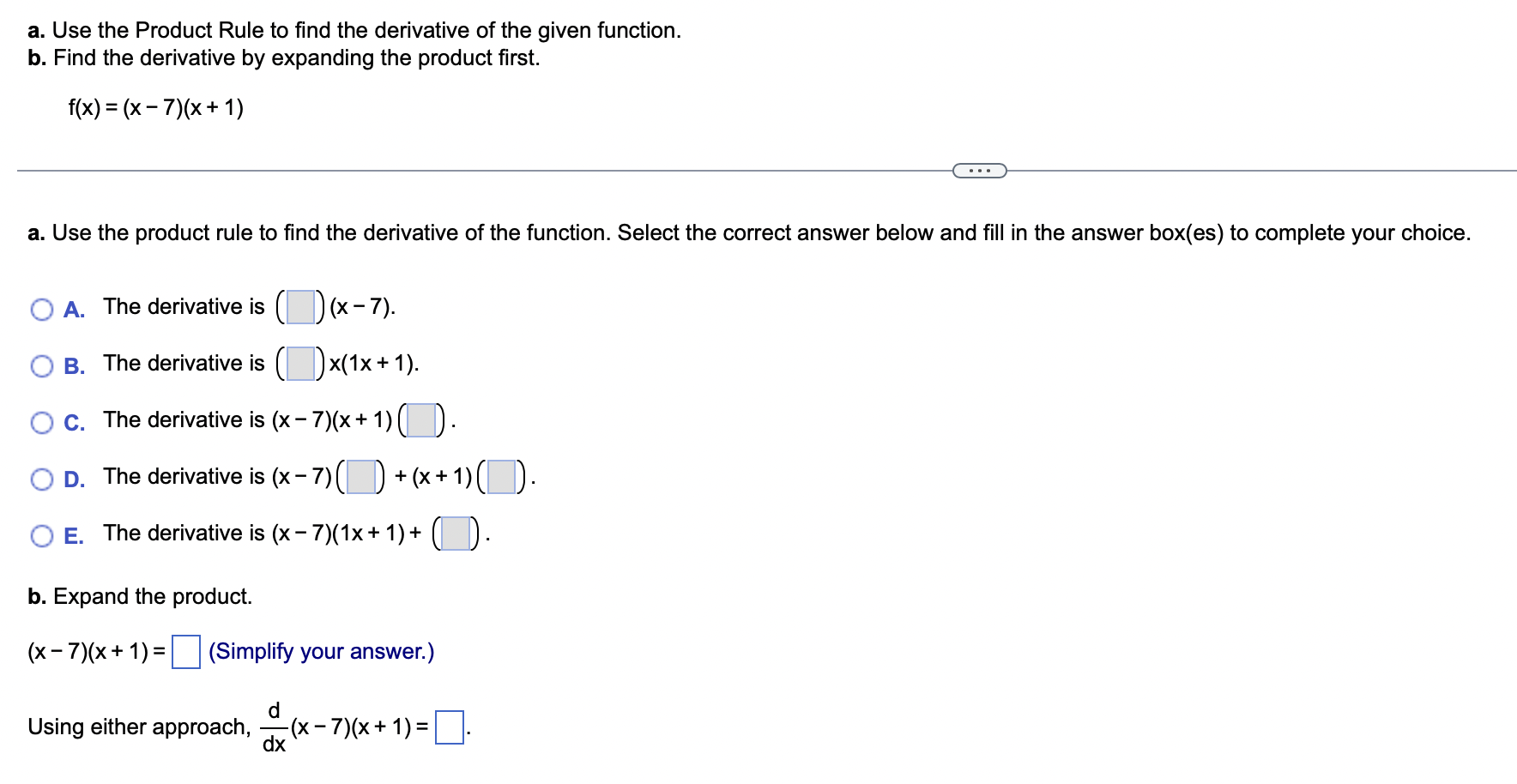 Solved a. Use the Product Rule to find the derivative of the | Chegg.com