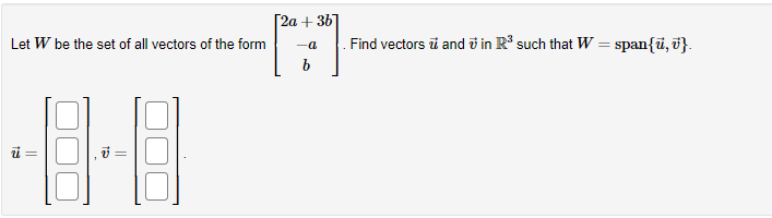 Solved Let W be the set of all vectors of the form | Chegg.com