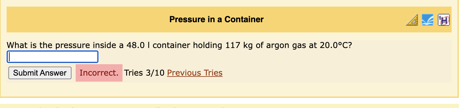 Solved Pressure in a Container ih What is the pressure | Chegg.com