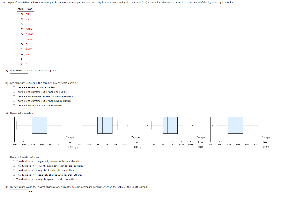 Solved (a) Determine the value of the fourth spread. (b) Are | Chegg.com