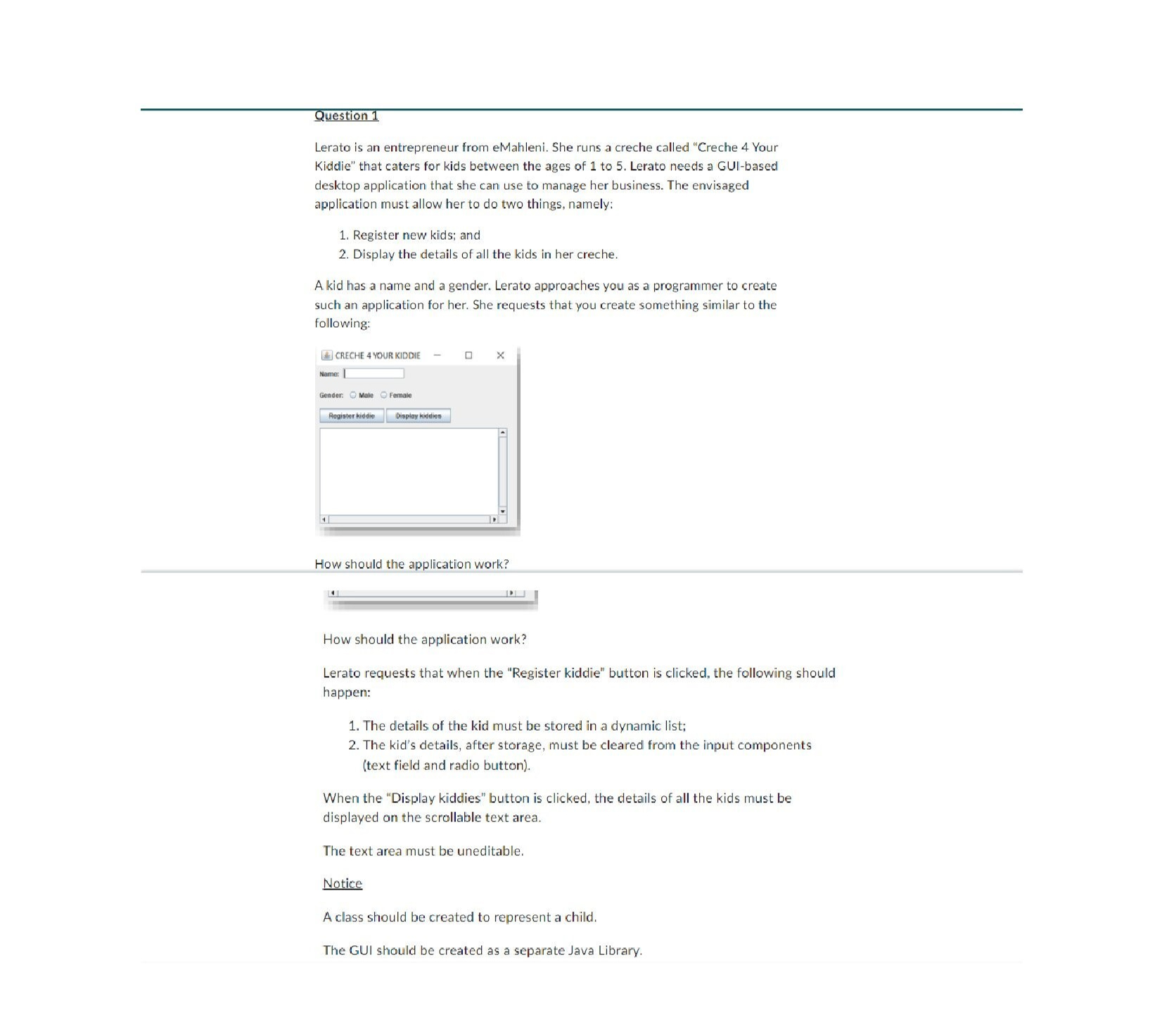 SOLVE THIS GUI JAVA program to display as a picture | Chegg.com